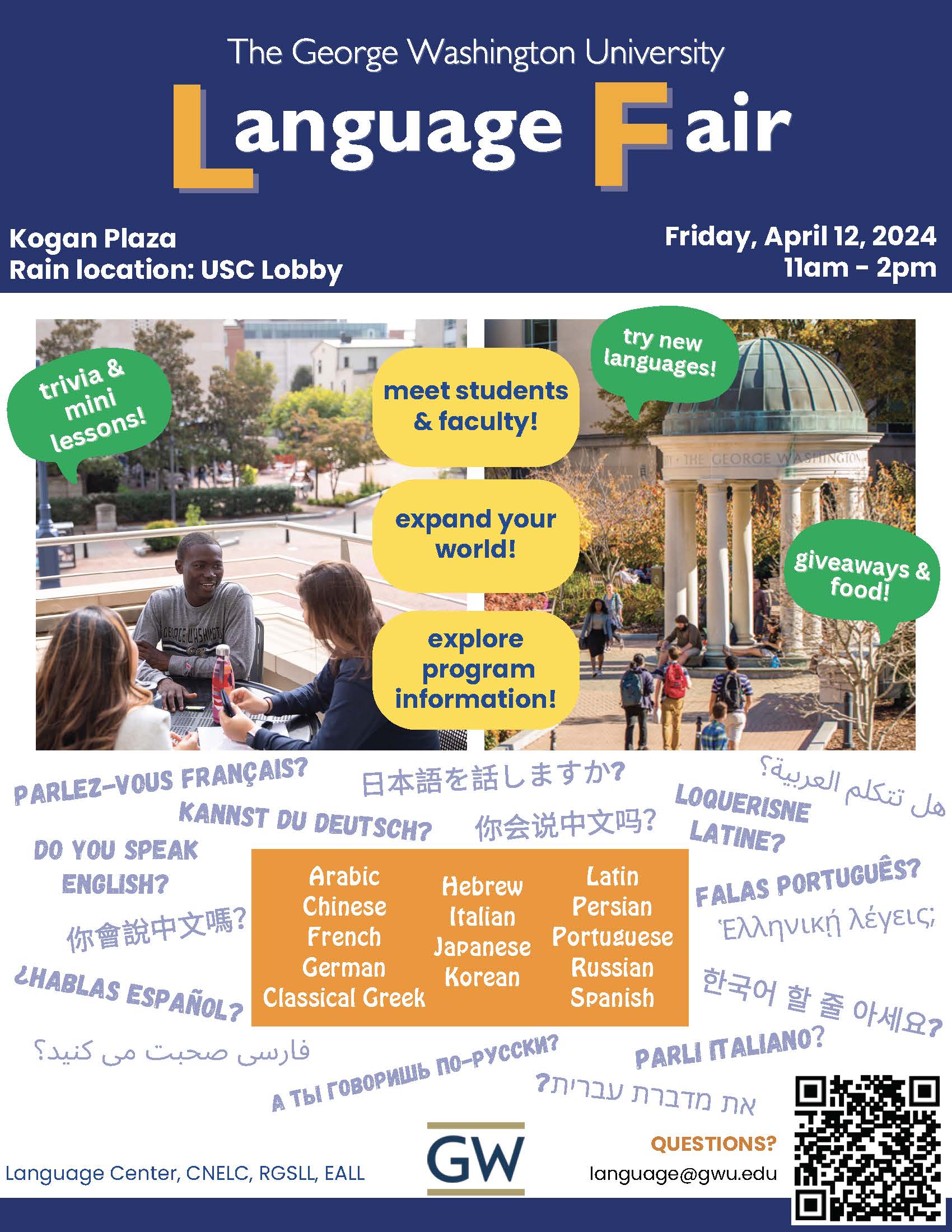 Language Fair | GW Language Center | Columbian College of Arts & Sciences | The George ...